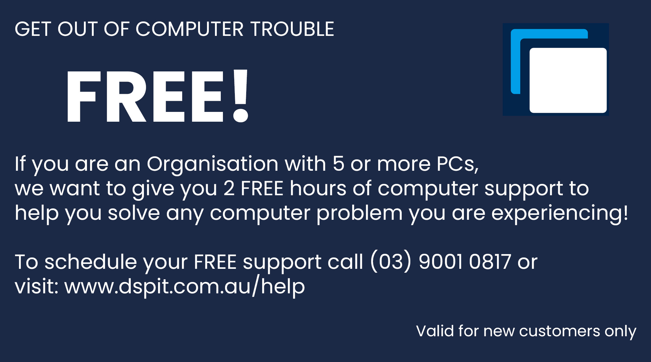 Help - FREE 2 hour support call for Small Business - DSP Electronics ...